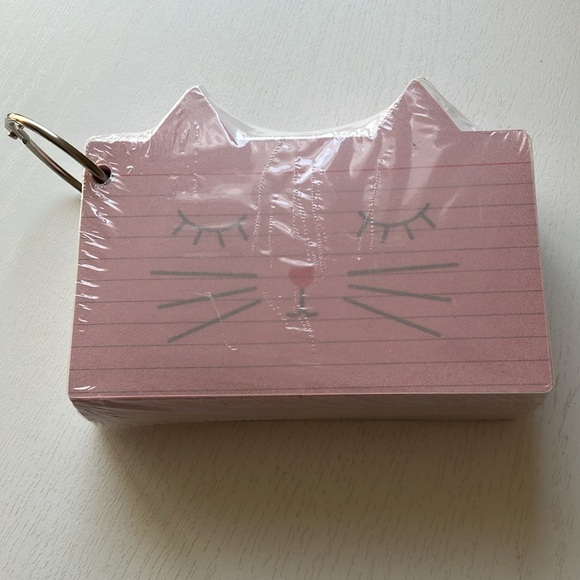 james Burke | Office | James Burke Pink Cat Face Lined Index Note Cards ...